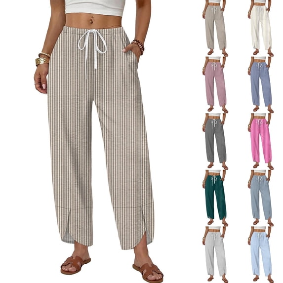 AzureSilk Wide Leg Pants Woman Palazzo Pants Cropped Spring Summer ...