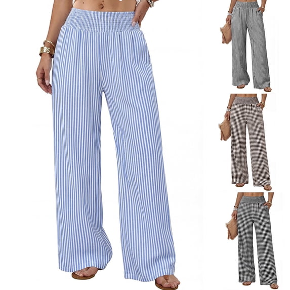 AzureSilk Womens Pants Wide Leg Pants Woman High Waist Trousers with ...