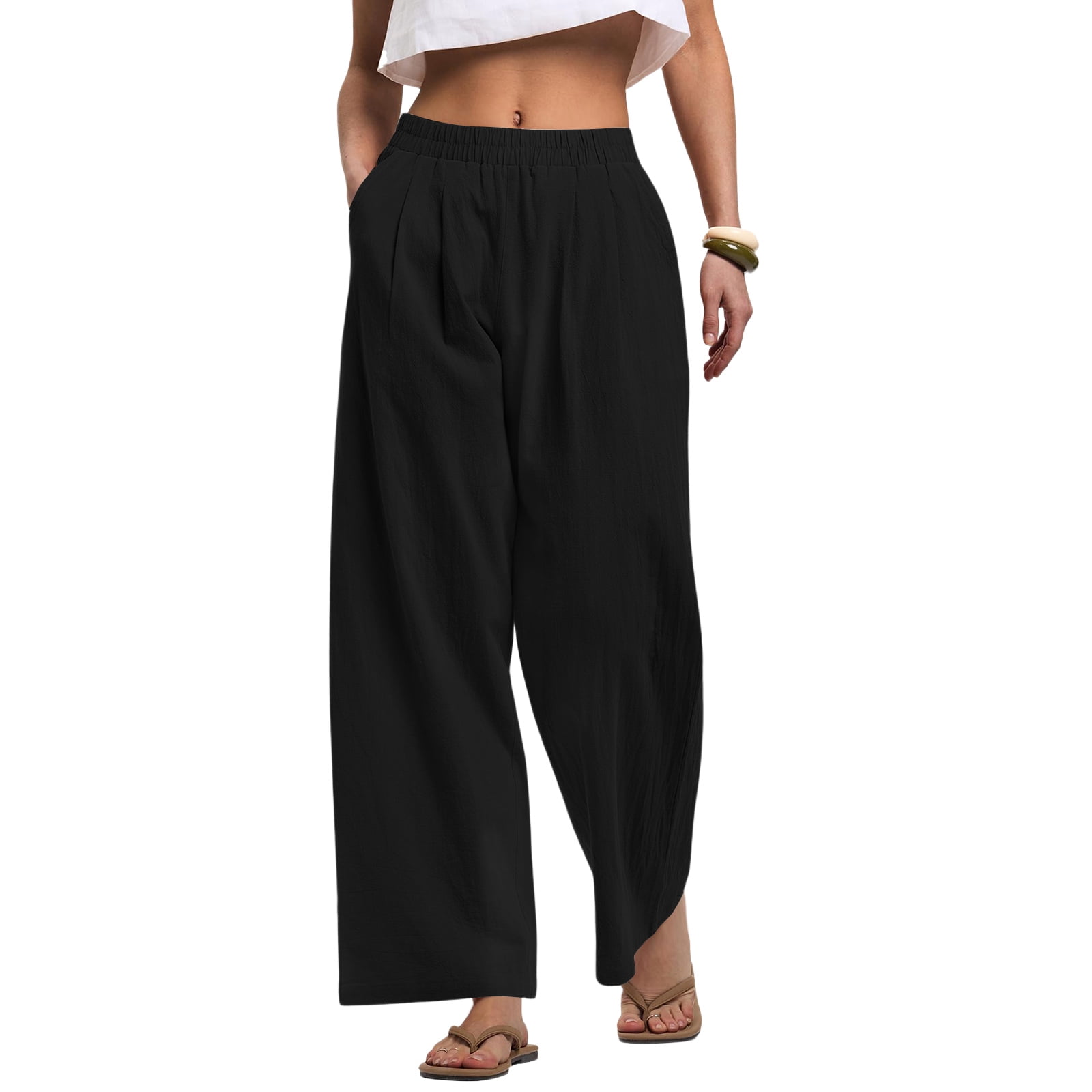 AzureSilk womens summer pants Linen Pants Women Wide Leg Palazzo Pants ...