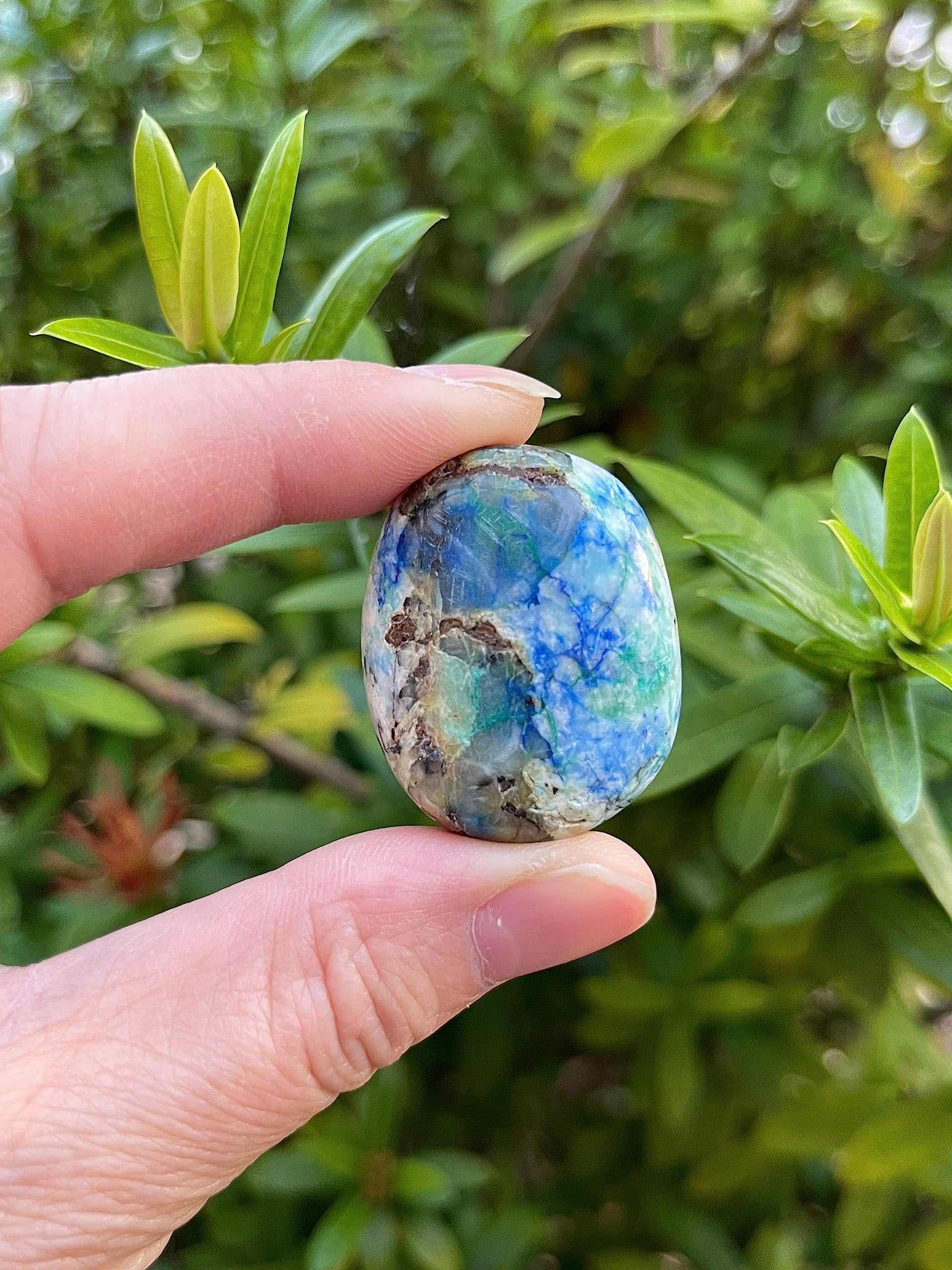 Azurite Malachite Tumbled Stones, Polished Natural Azurite Malachite ...