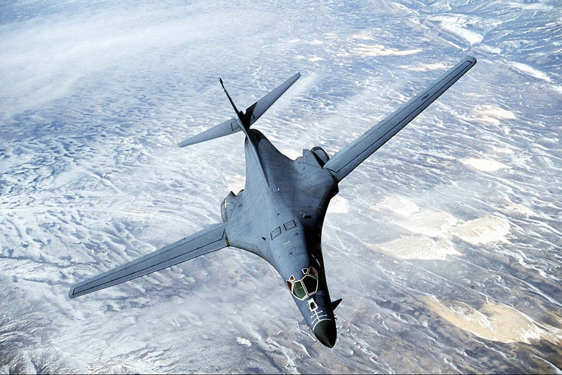 B-1 / B-1B Lancer Bomber Banking Style -2 - 24x36 Inch Glossy Laminated ...