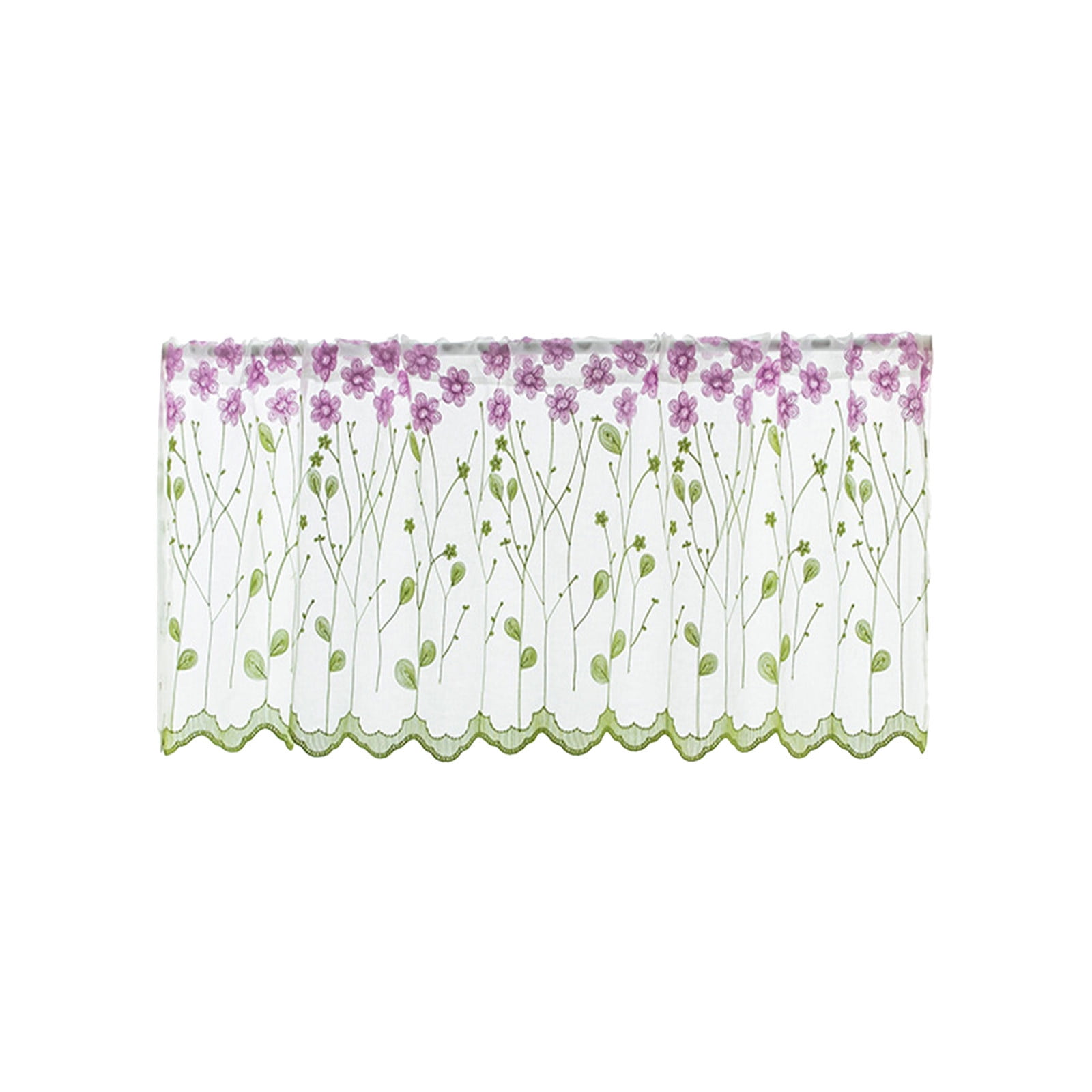 B 100X50Cm Embroidery Towel Curtain Sheer Window Treatment Openwork ...