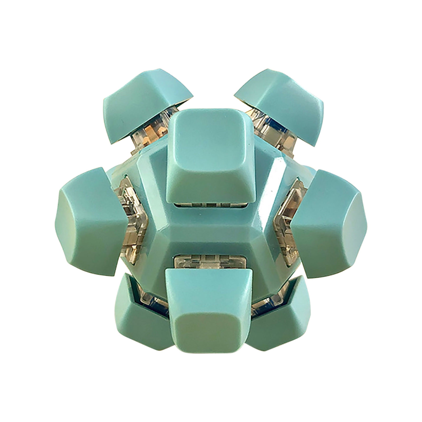B 12 Key Stress Relief Toy Keyboard Clicker Mechanical Keys Fidget Toy ...