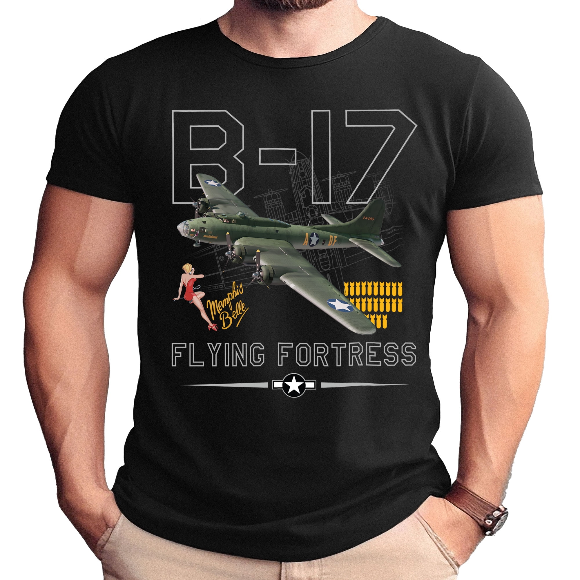 B-17 Flying Fortress Memphis Belle Adult Shirt-XL - Walmart.com