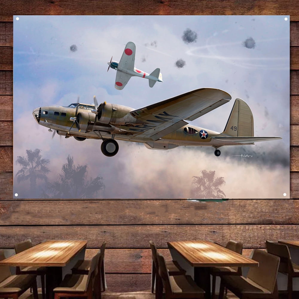 B-17C Flying Fortress bomber Fighter Picture Wall Flag, Wall Art Wall ...