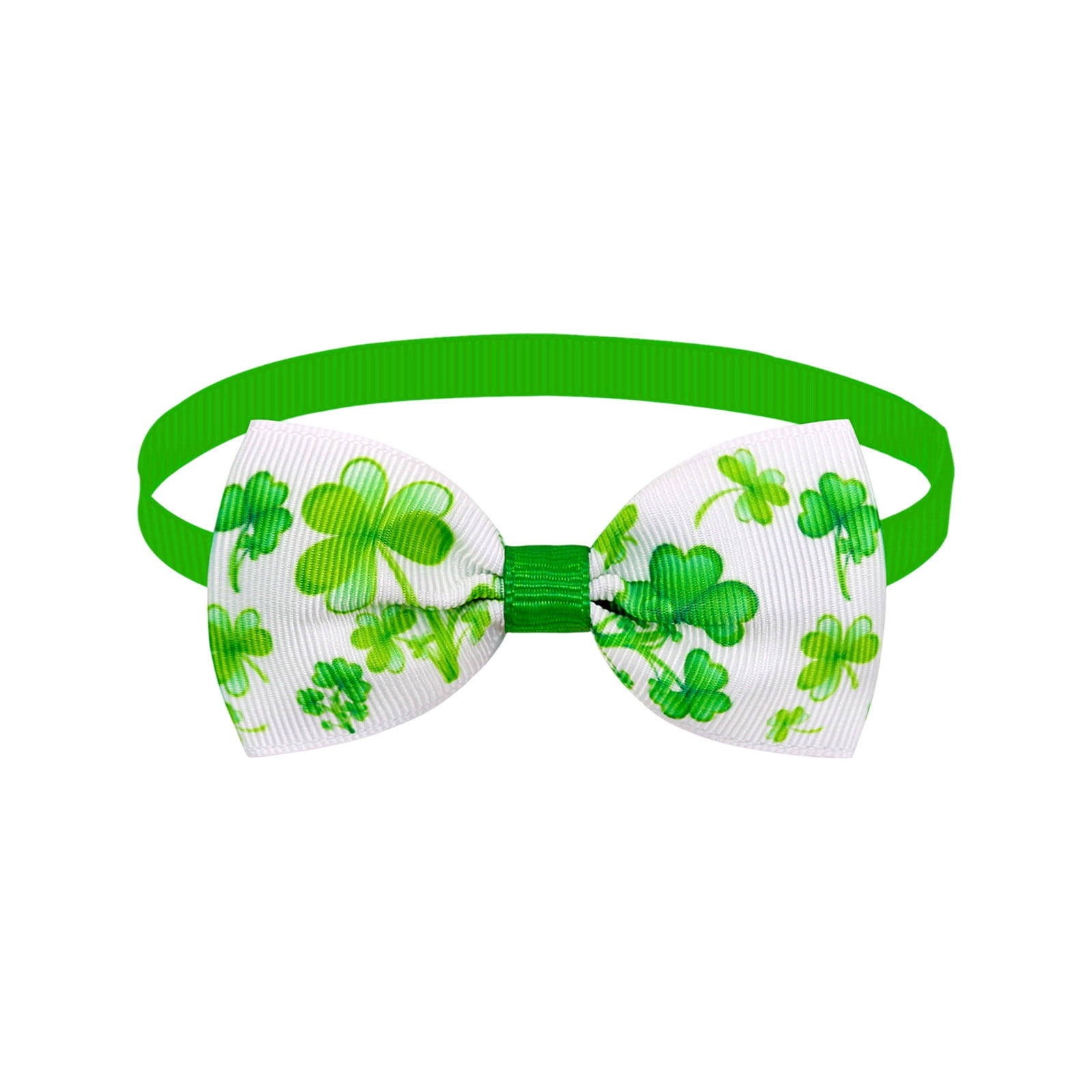 B 2 Pack St Patricks Day Bow Tie Green For Cats Dogs Decorative Four ...