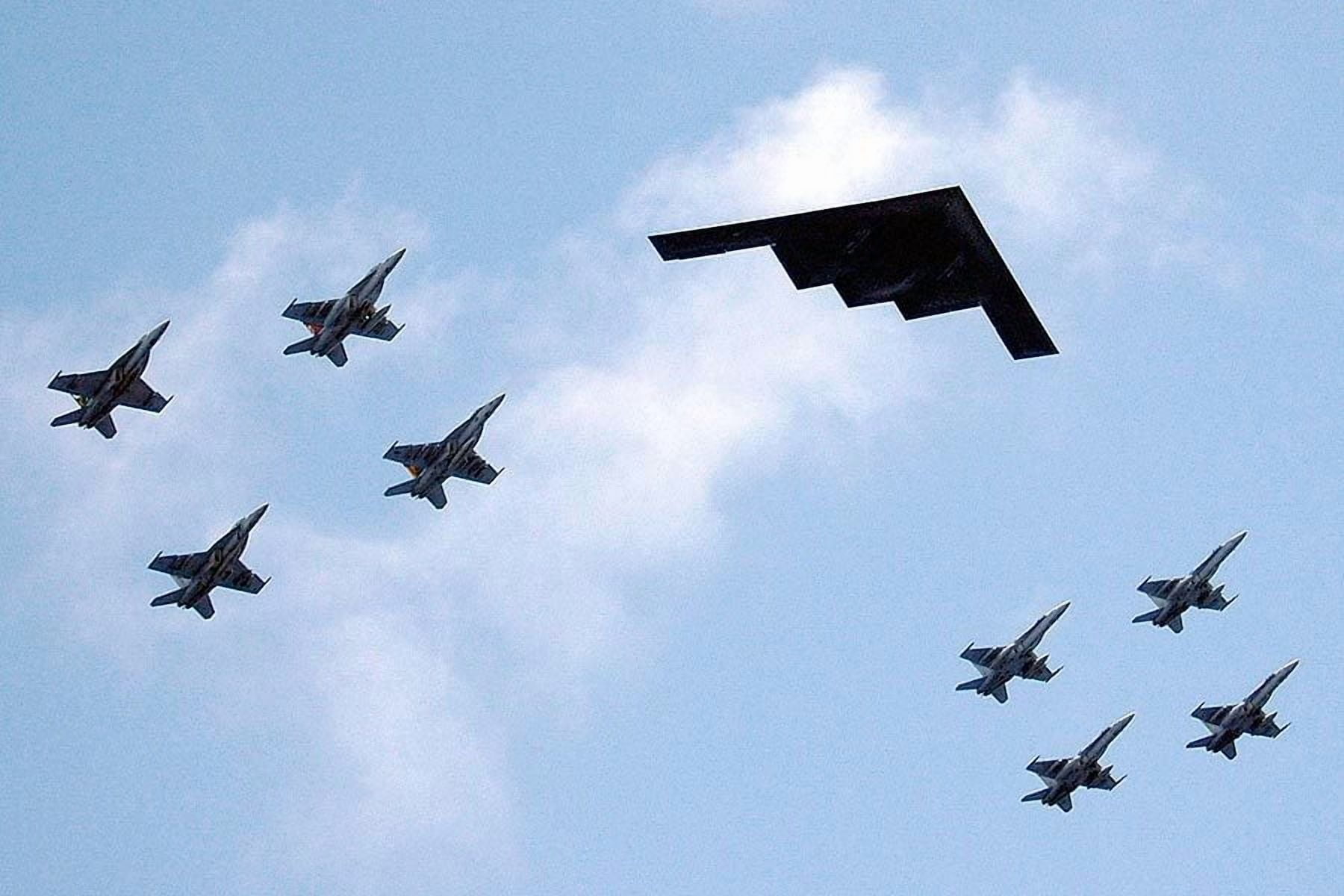 B-2 Stealth Bomber in Exercise Valiant Shield Style -1 - 20x30 Inch ...