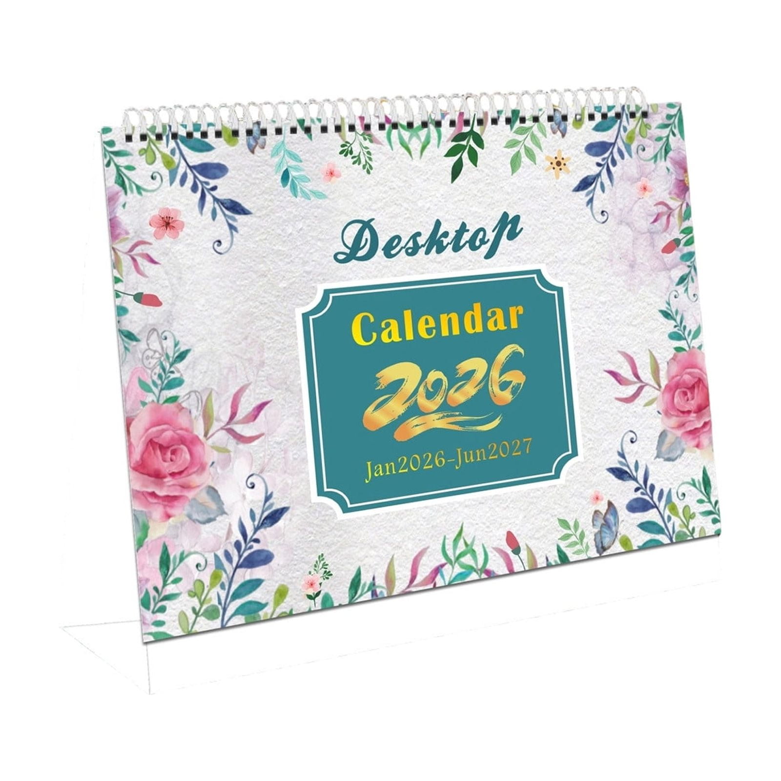 B 2026 Desktop Paper Calendar With Artistic Illustrations And Notations ...