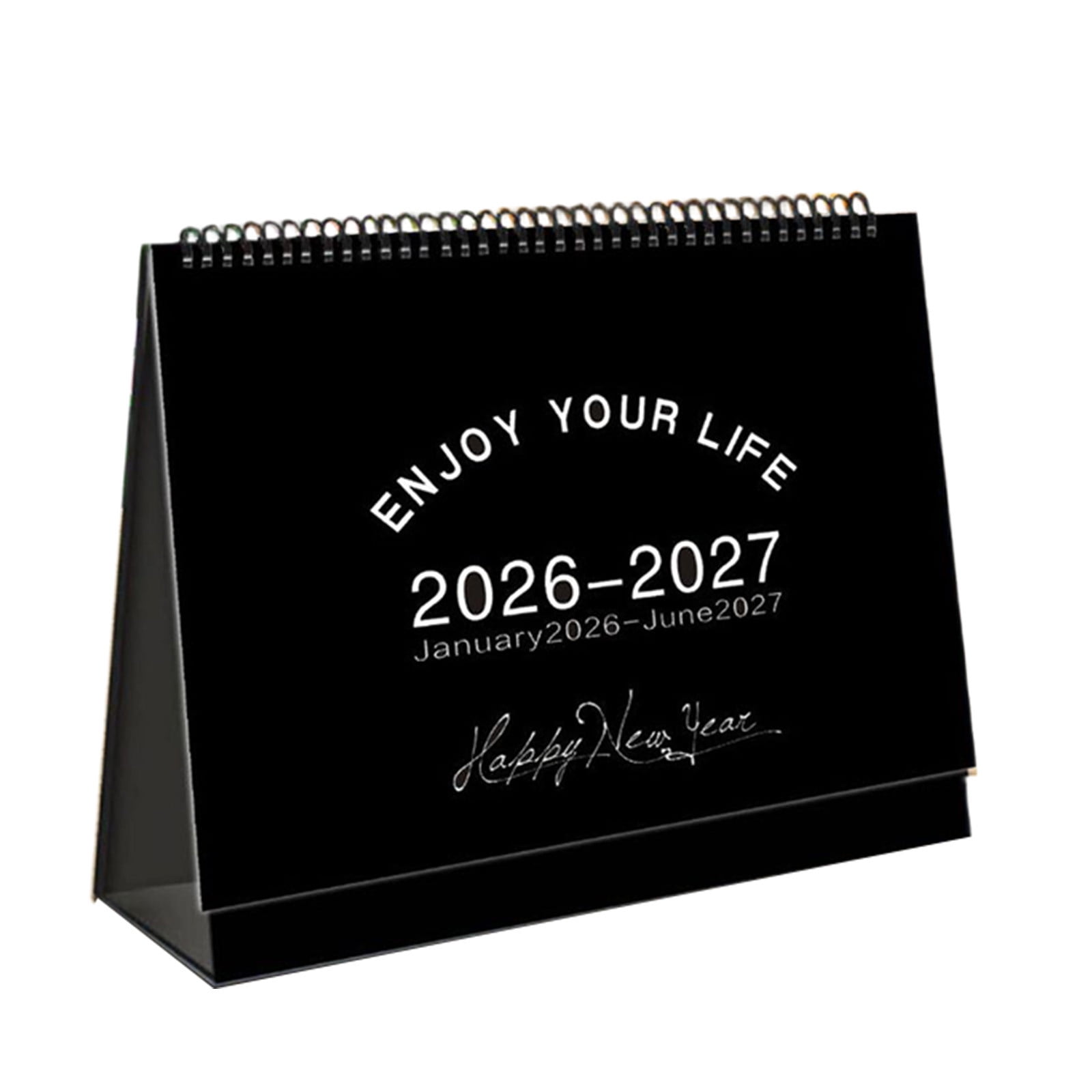 B 2026 To 2027 Desk Calendar 18 Months Page Turn Calendar With Grids ...