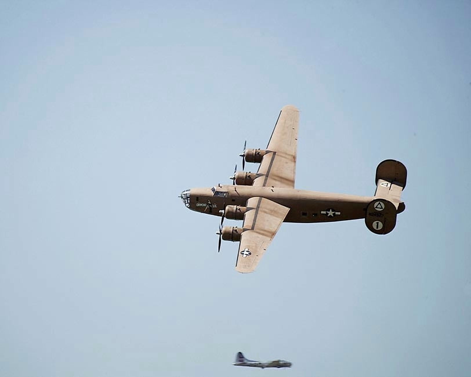 B-24 Liberator WWII Bomber Fly-by - 20x30 Inch Laminated Aviation ...