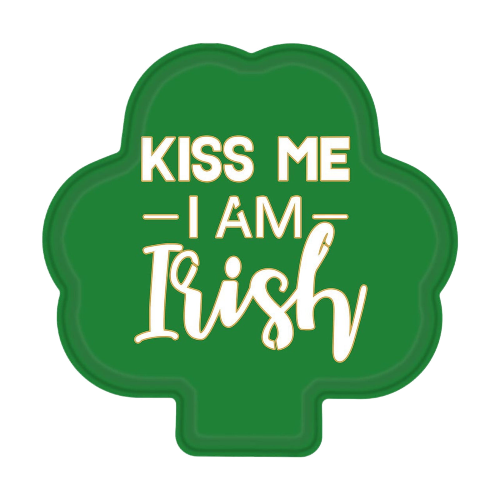 B 24-Piece Disposable Paper Plates for St Patricks Day Clover Shape ...