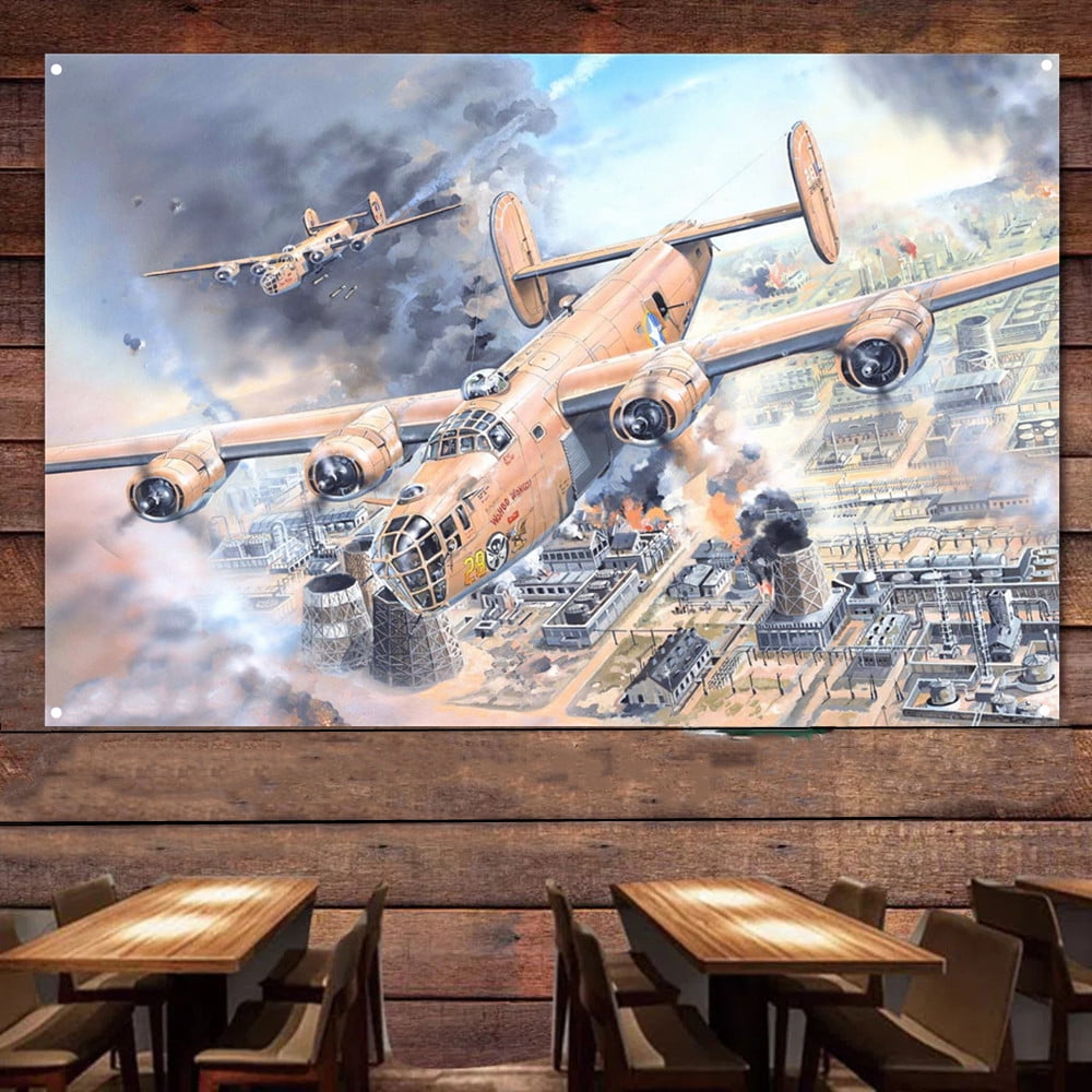 B-24D Liberator Bomber Fighter Poster Wall Chart - Air Force Military ...