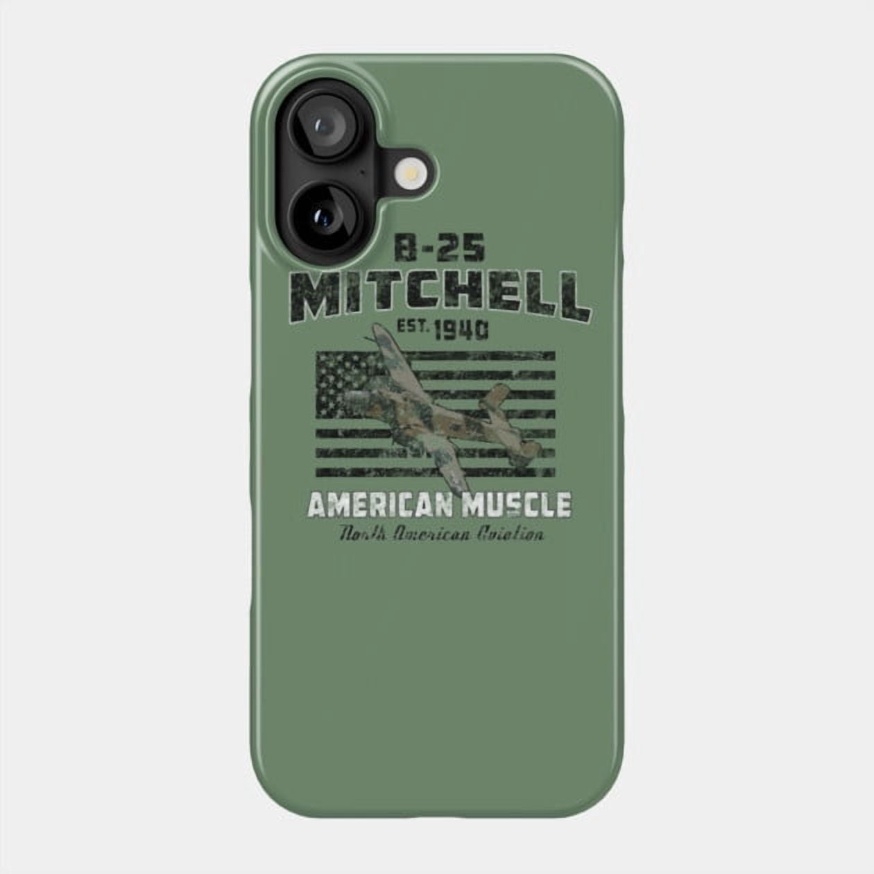 B-25 Mitchell American WWII Bomber Case for iPhone 11,12,13,14,15,16,17 ...