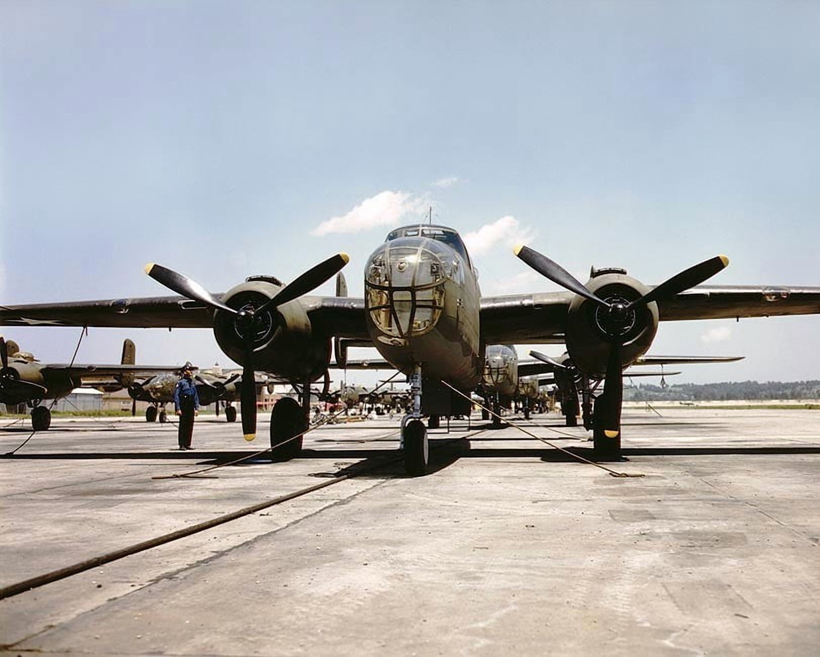 B-25 Mitchell Bomber North American Style - 1 - 24x36 Inch Laminated ...