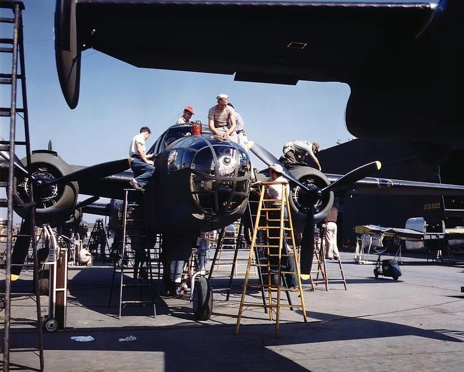 B-25 Mitchell Bomber North American Style -2 - 20x30 Inch Glossy ...