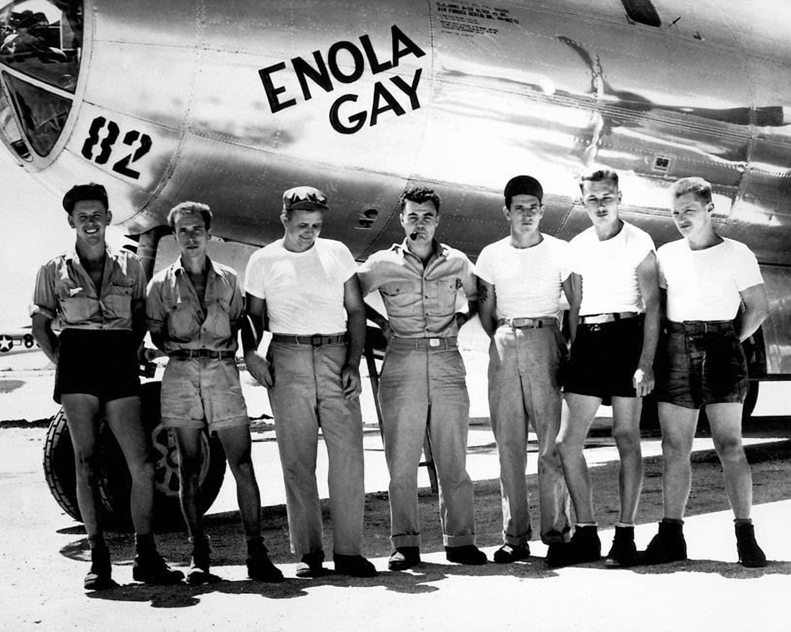 B-29 Enola Gay Crew w/ Paul Tibbets WWII - 24x36 Inch Laminated ...