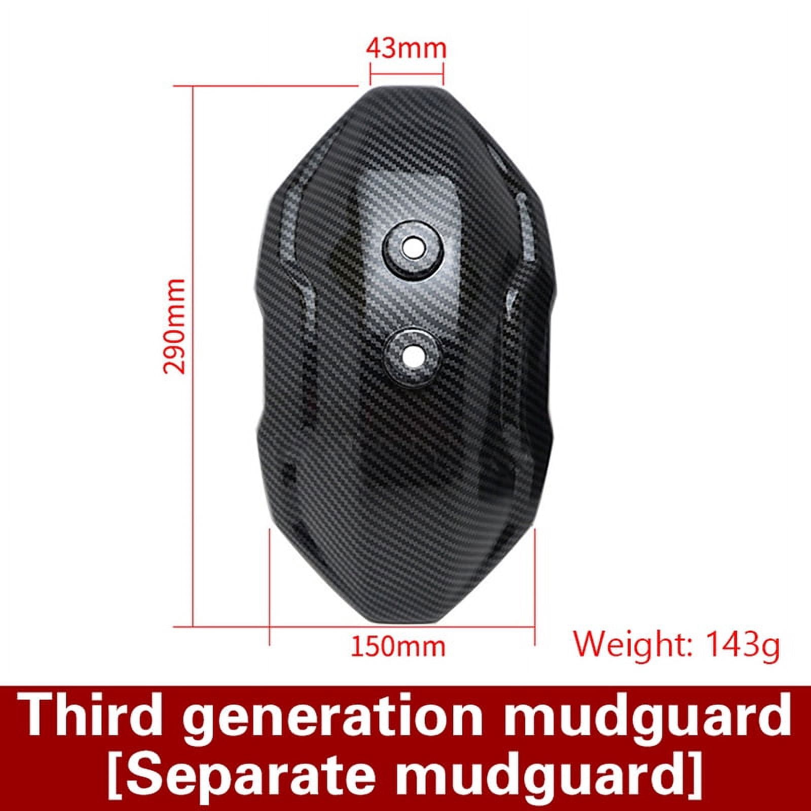 (B:290mm*150mm)Motorcycle Fenders Carbon Fiber Textured Fenders ...