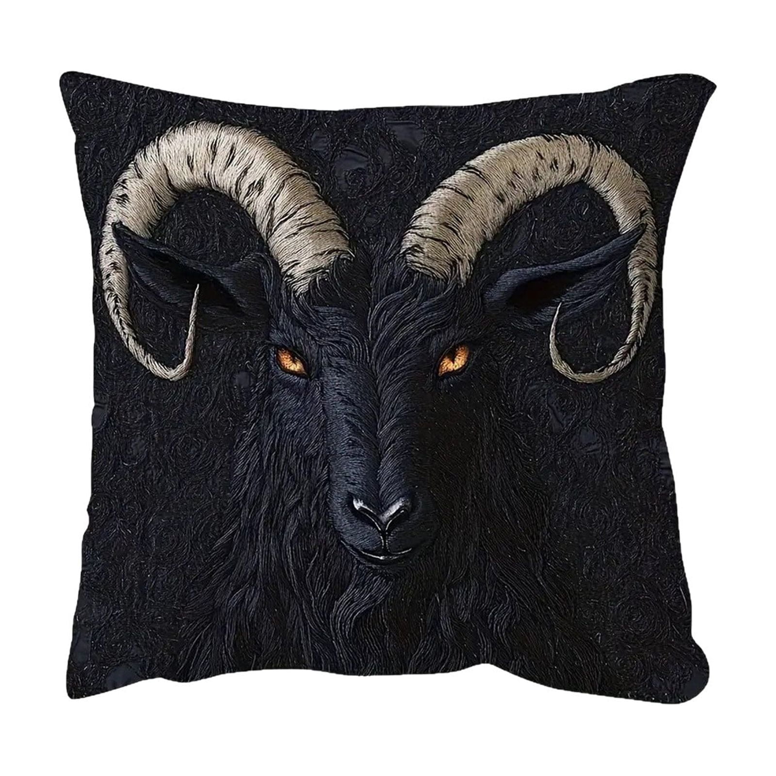 B 2D Printed Animal Pillowcase, Retro Pattern Soft Short Plush Cover ...