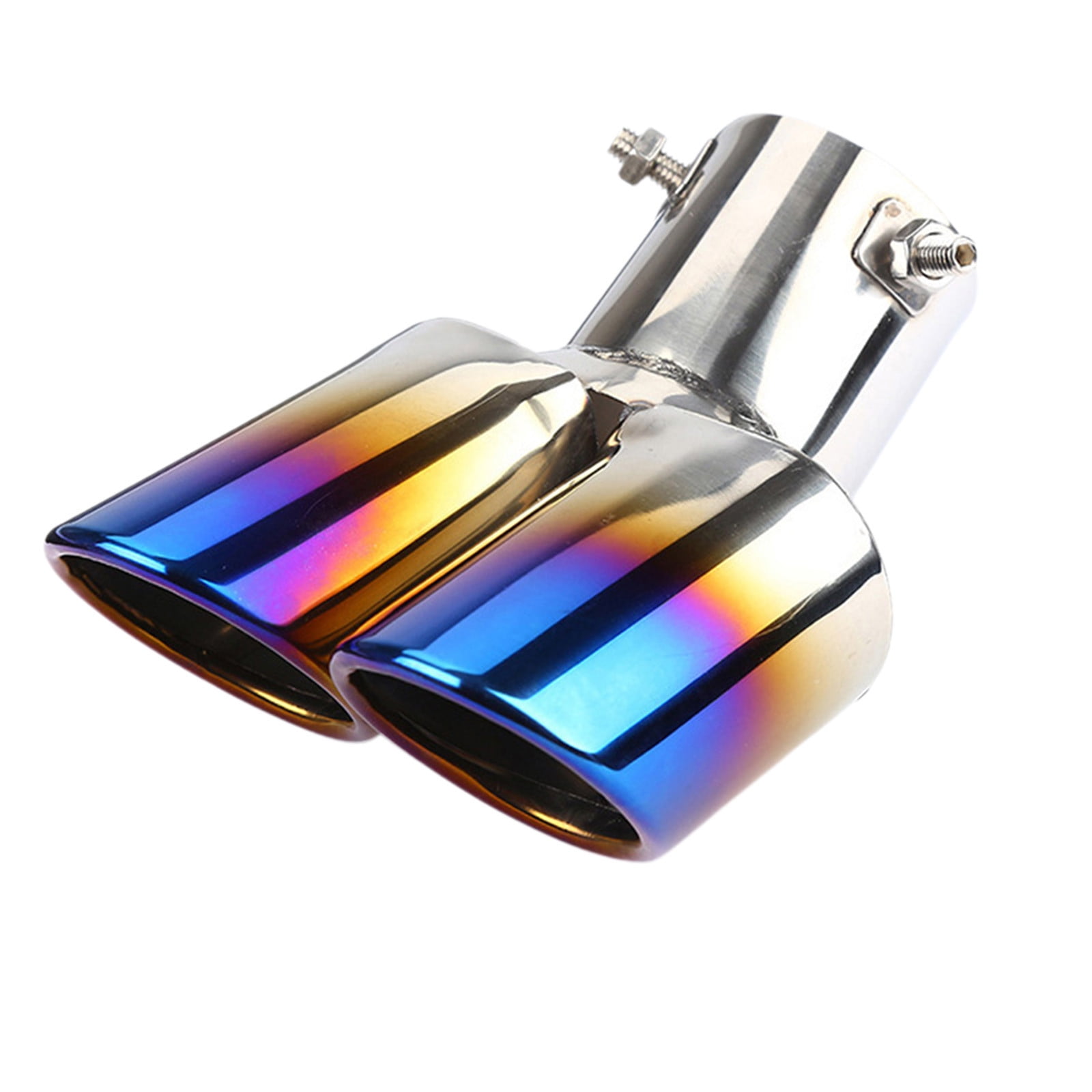 B-323 B Stainless Steel Slanted Dual Tube Exhaust Pipe Outlet Modified ...