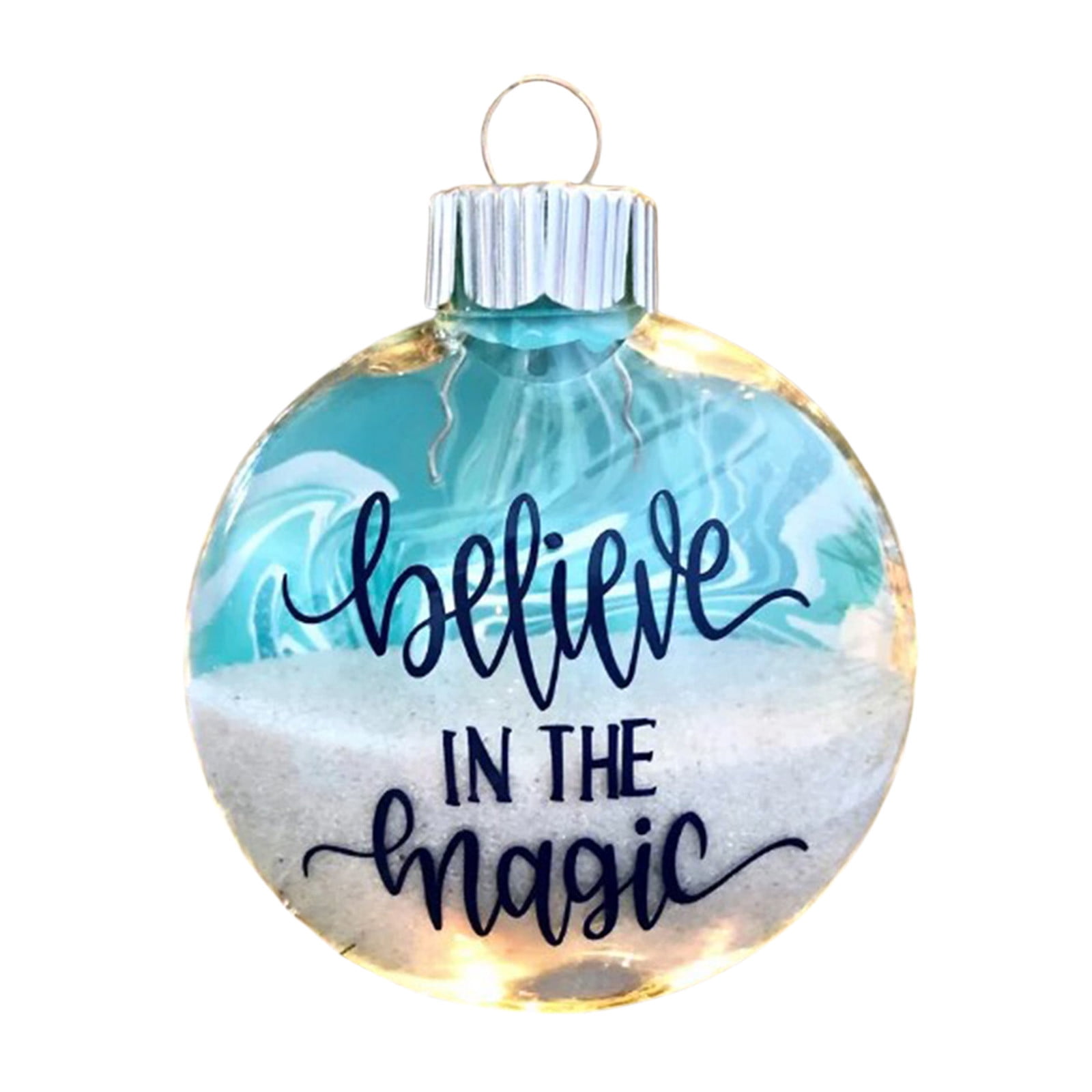 B 3D Beach Christmas Ornament Shatterproof Plastic With Beach Theme ...