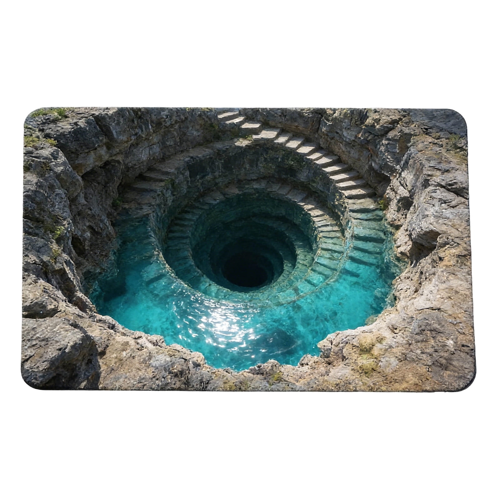 B 3D Optical Illusion Carpet, 40X60Cm, Non-Slip Floor Mat For Living ...
