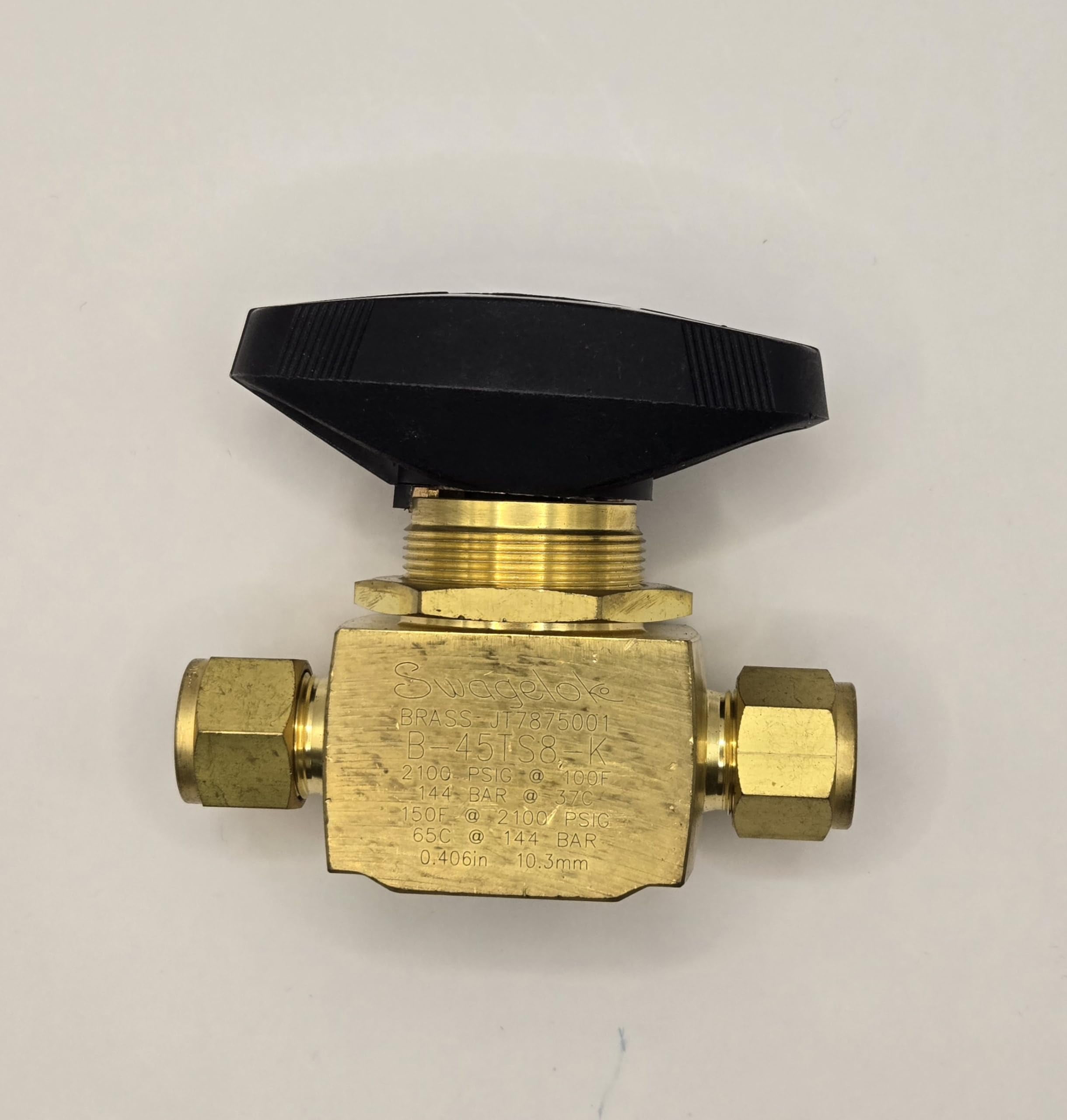 B-45TS8-K | Swagelok Ball Valve, Inlet : 1/2" Tube : OD Compression ...