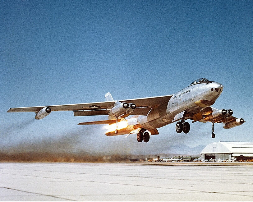 B-47 Stratojet Bomber Rocket Assist Takeoff Style - A - 24x36 Inch ...