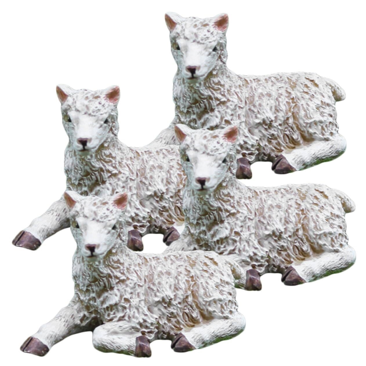 B 4Pcs Resin Sheep Figurines for Micro Landscaping Cute Farm Animal ...