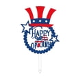 B 4Th Of July Patriotic Heart-Shaped Flag Yard Sign Metal Stake 11.8 ...