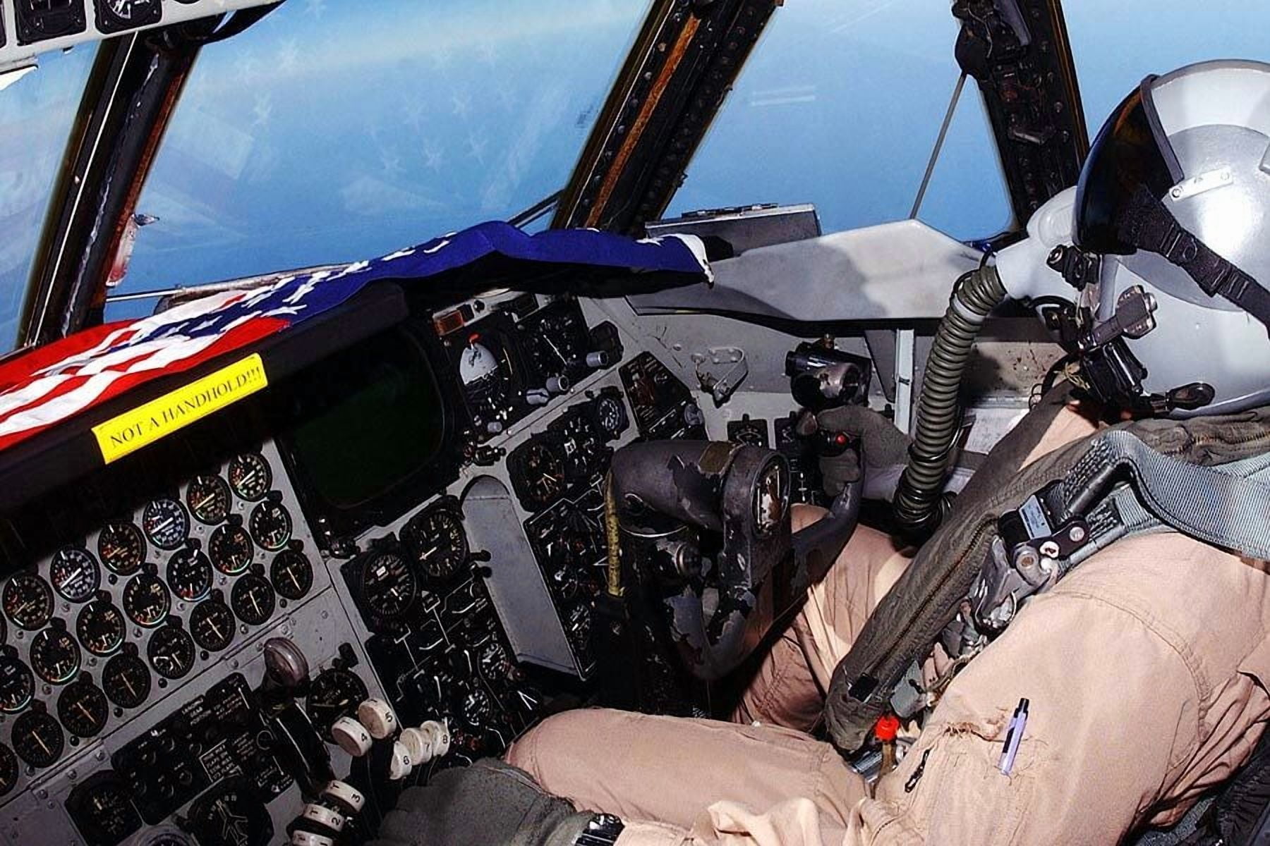 B-52 Bomber Cockpit & Pilot - 20x30 Inch Laminated Aviation Poster ...