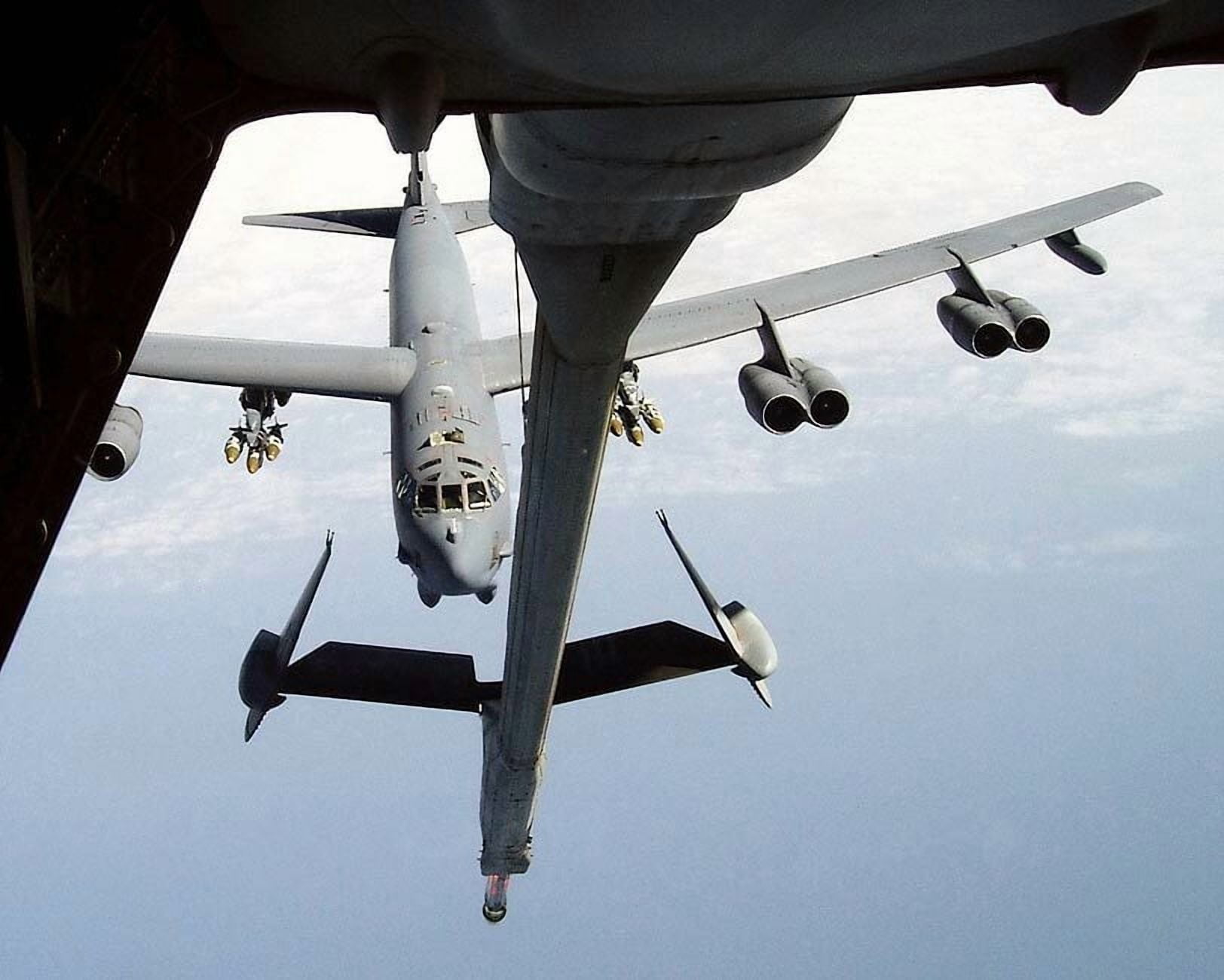 B-52 in Flight Refueling View - 12x18 Inch Laminated Aviation Poster ...