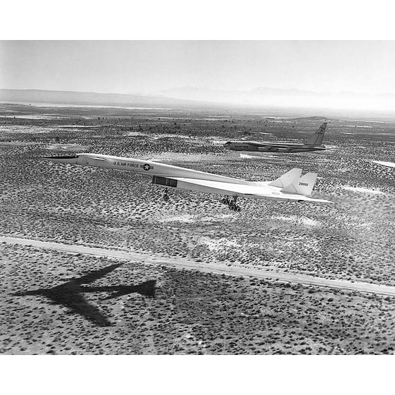 B-52 w/ XB-70 / XB-70A Final Approach Style -1 - 20x30 Inch Laminated ...