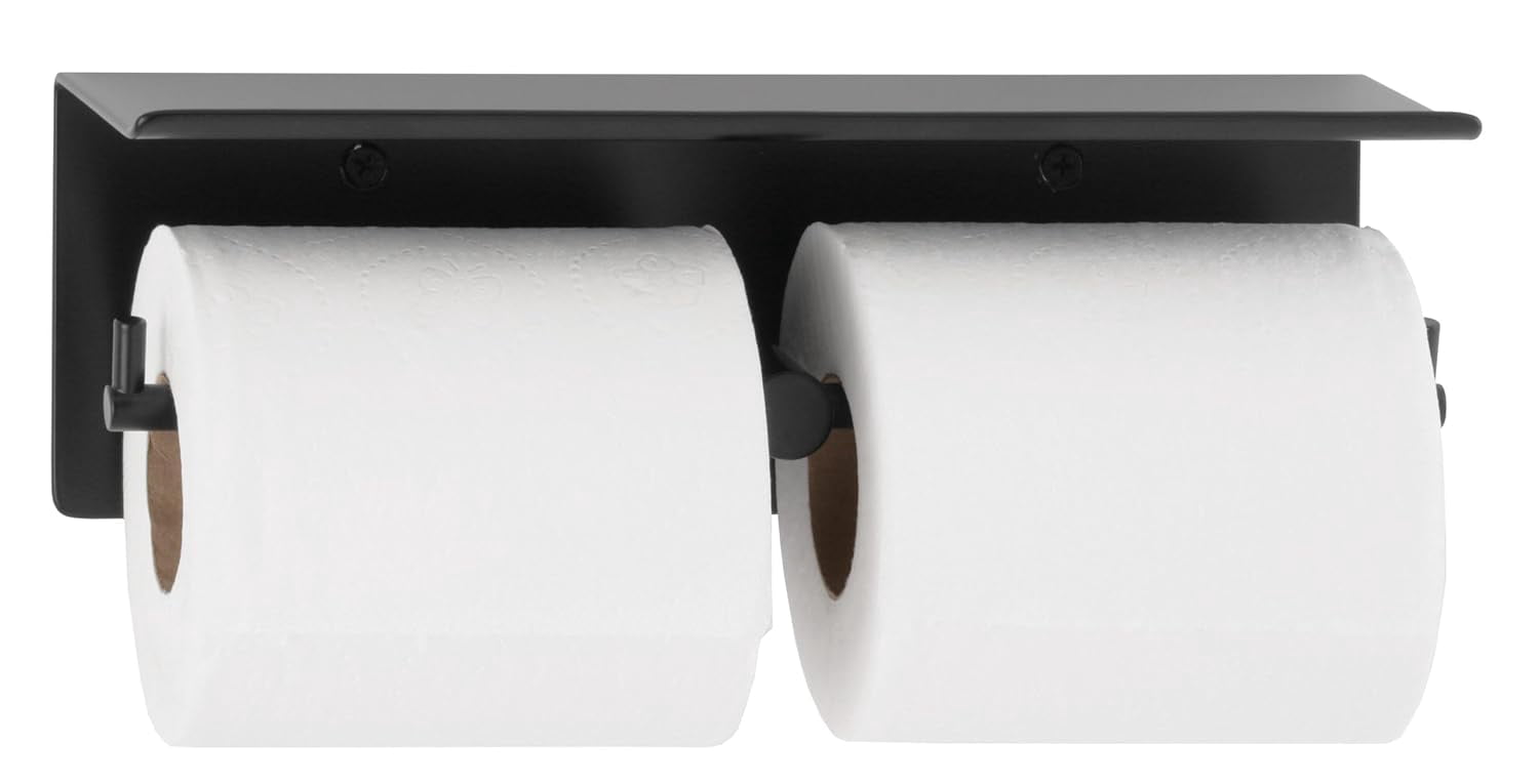 B-540.MBLK - Surface-Mounted Toilet Tissue Dispenser & Utility Shelf ...