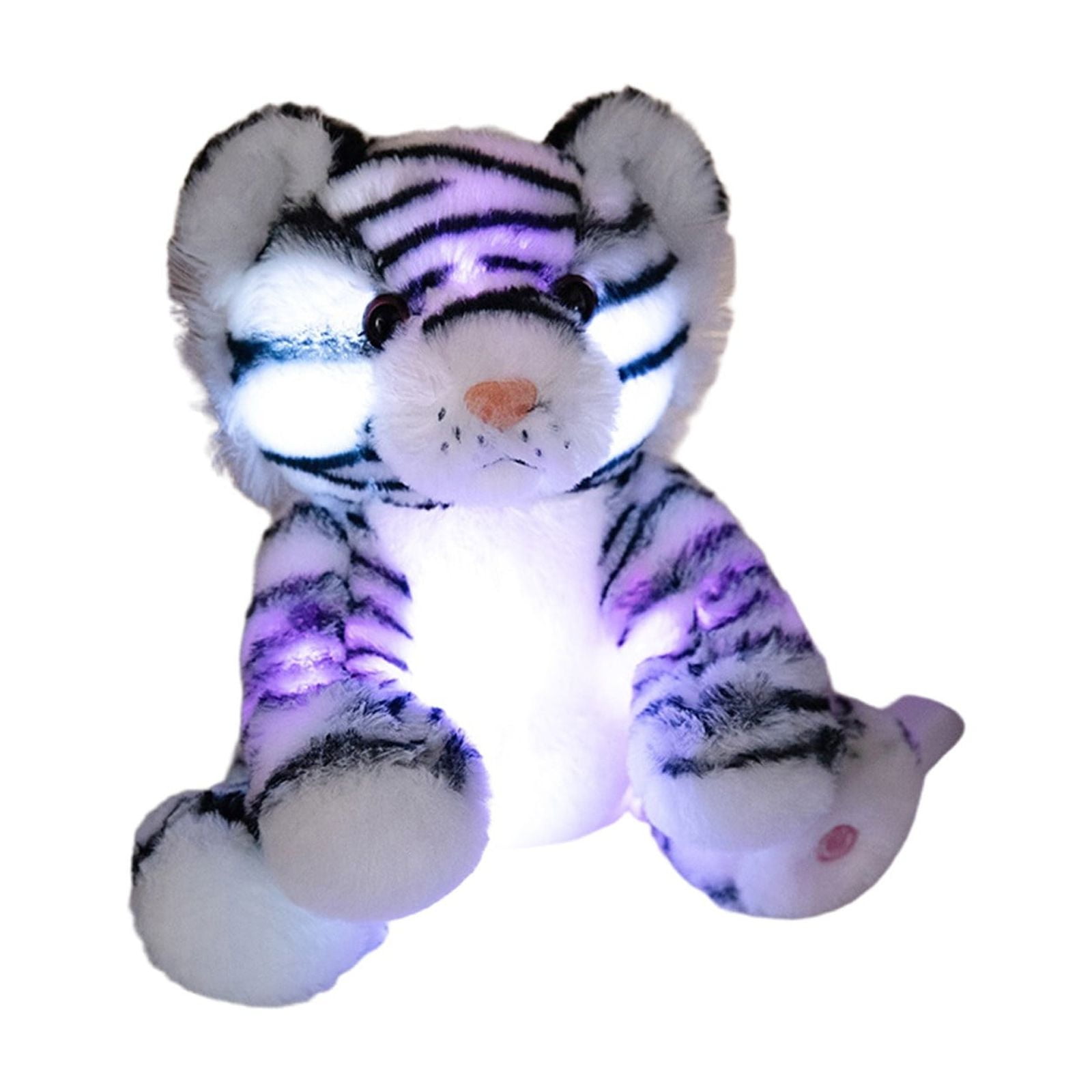 B-551 Black 20Cm Color Changing Glowing Tiger Plush Toy Led Luminous ...