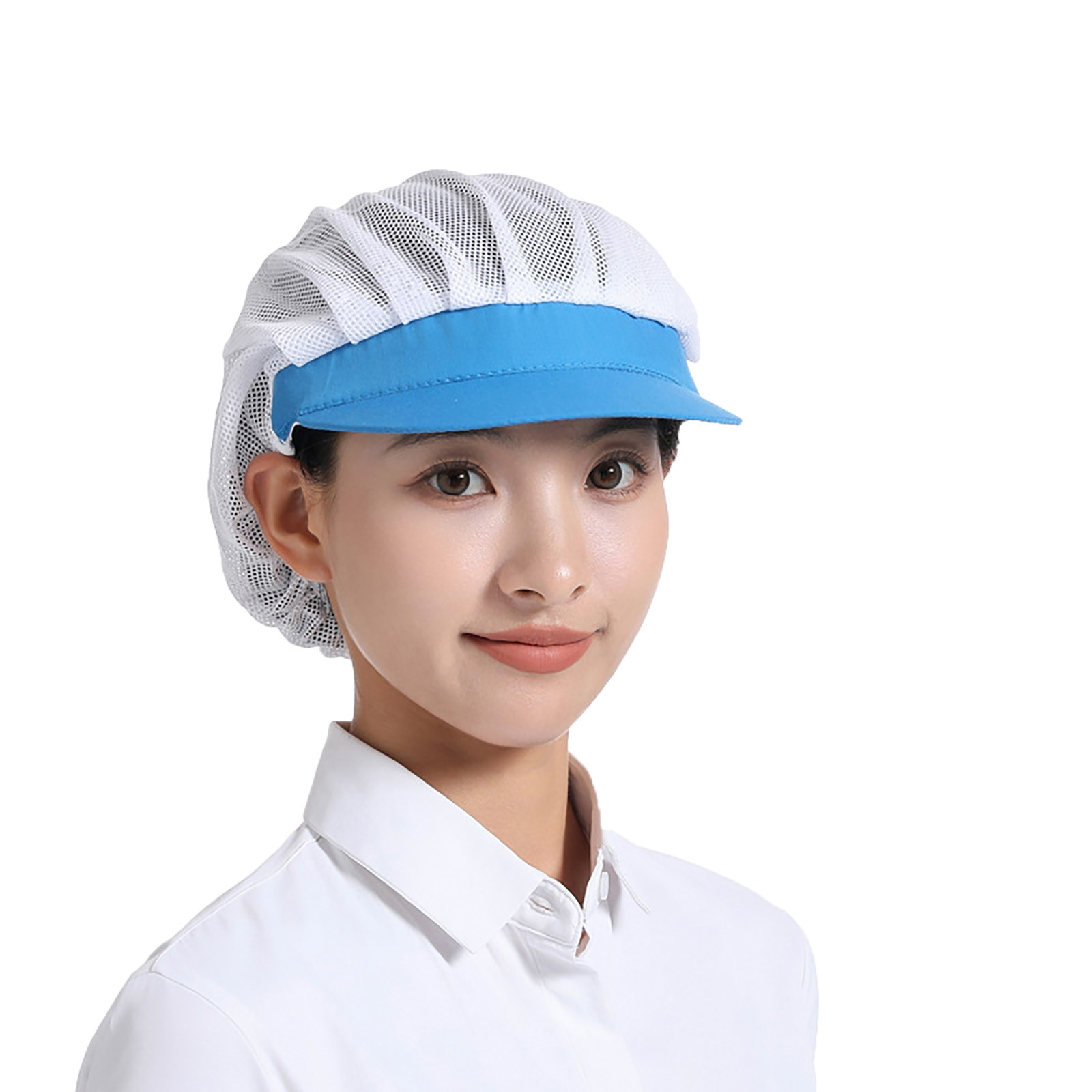 B-677 Blue Men And Women Ventilation Hotel Catering Chef Hat Food Hat ...