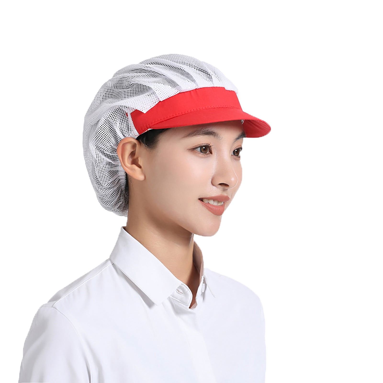 B-677 Red Men And Women Ventilation Hotel Catering Chef Hat Food Hat ...