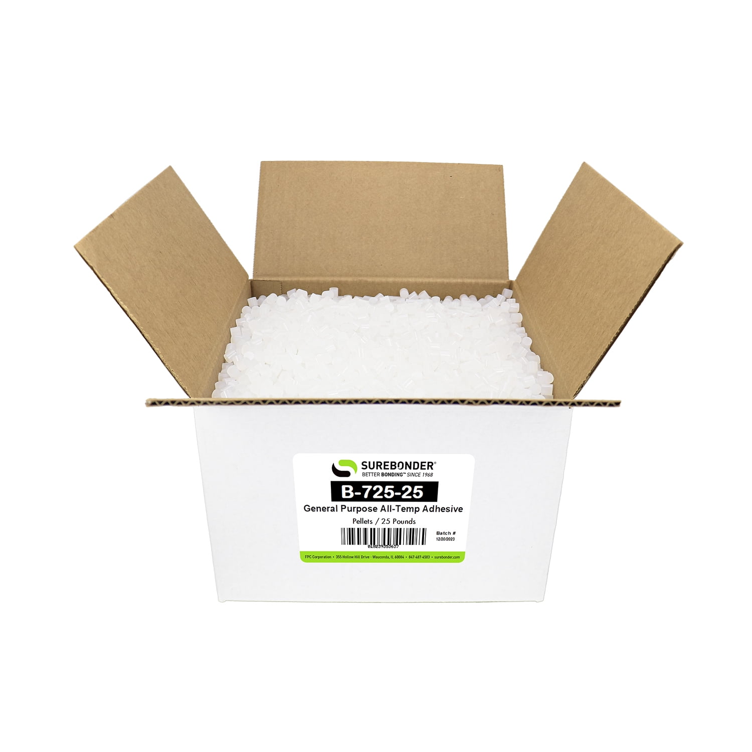 B-725-25 General Purpose All Temperature Hot Melt Glue Pellets | 25 Lb ...