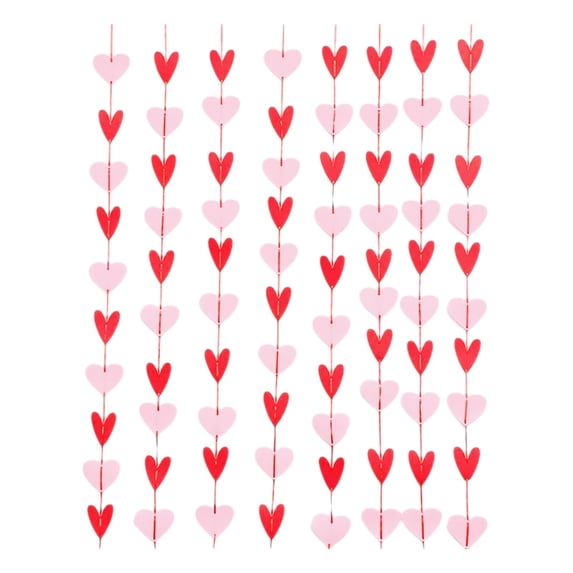 B 80 Piece Felt Heart Banner, Valentine'S Day Hanging Garland, Non ...