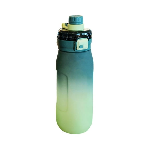 B 900Ml Gradient Color Sports Water Bottle With Straw And Handle For ...