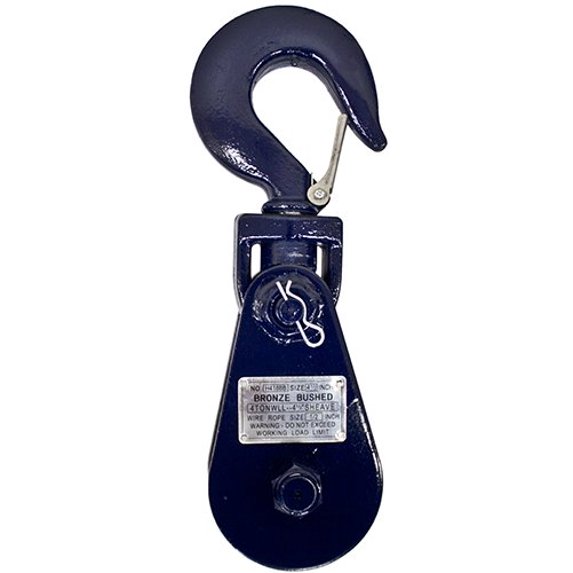 B/A Products 6I-4T4 4T/4.5" Snatch Block with Latch, 7.2 Height, 4.4 ...