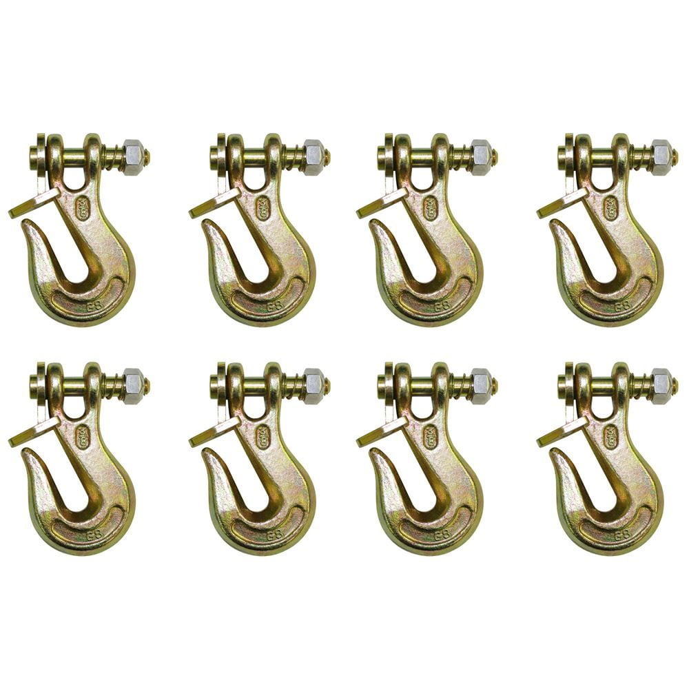 B/A Products 8 Pack 3/8in Grade 80 Twist Lock Clevis Grab Hook ...