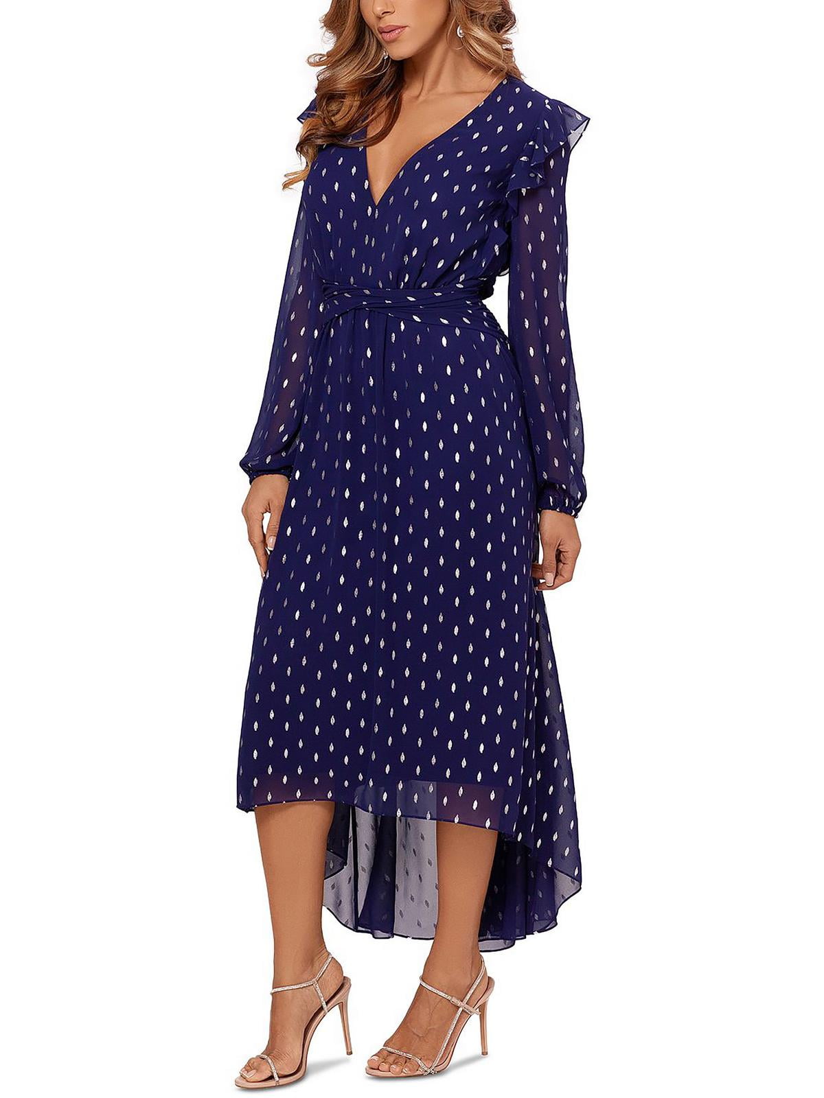B&A by Betsy and Adam Womens Chiffon Hi-Low Fit & Flare Dress - Walmart.com