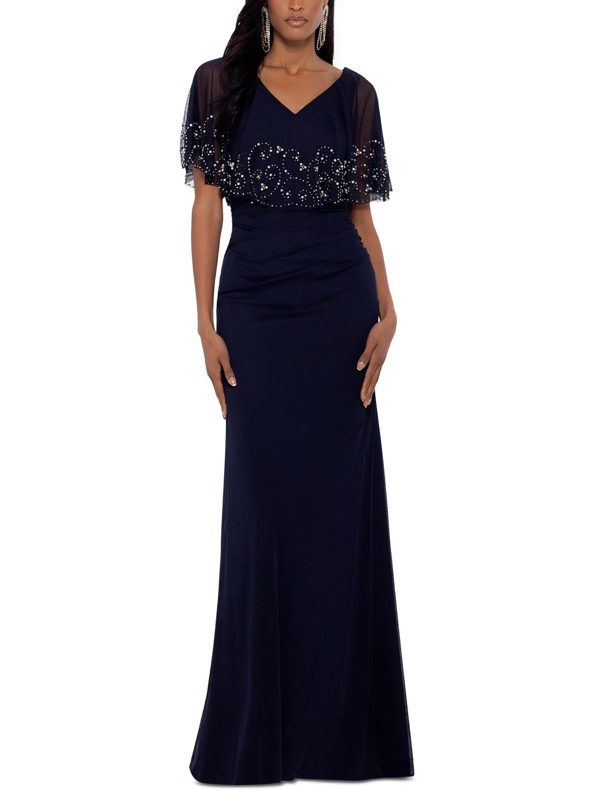 B&A by Betsy and Adam Womens Embellished Maxi Evening Dress - Walmart.com