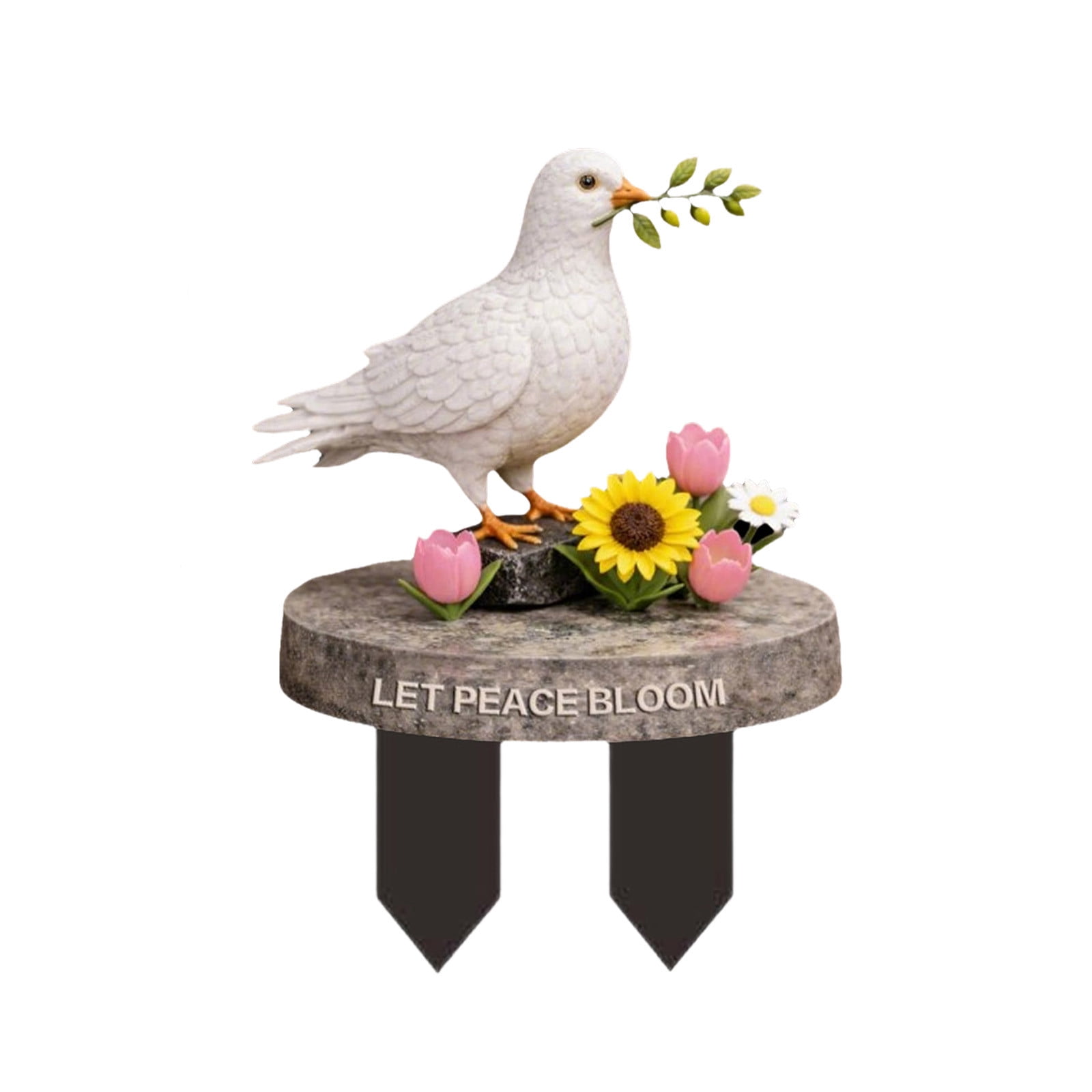 B Acrylic Garden Sign 2D Peace Dove Yard Decoration With Sturdy ...