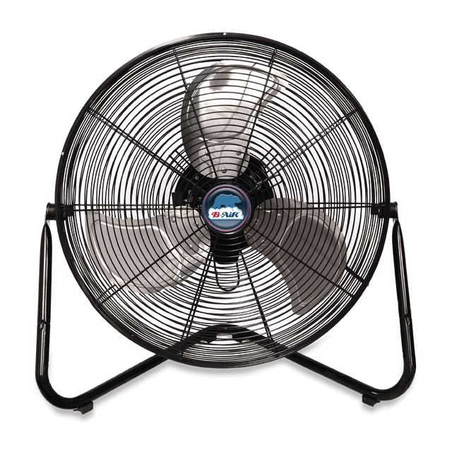"B-Air 20"" Industrial High Velocity Metal Blade Floor Fan, 3-Speed ...