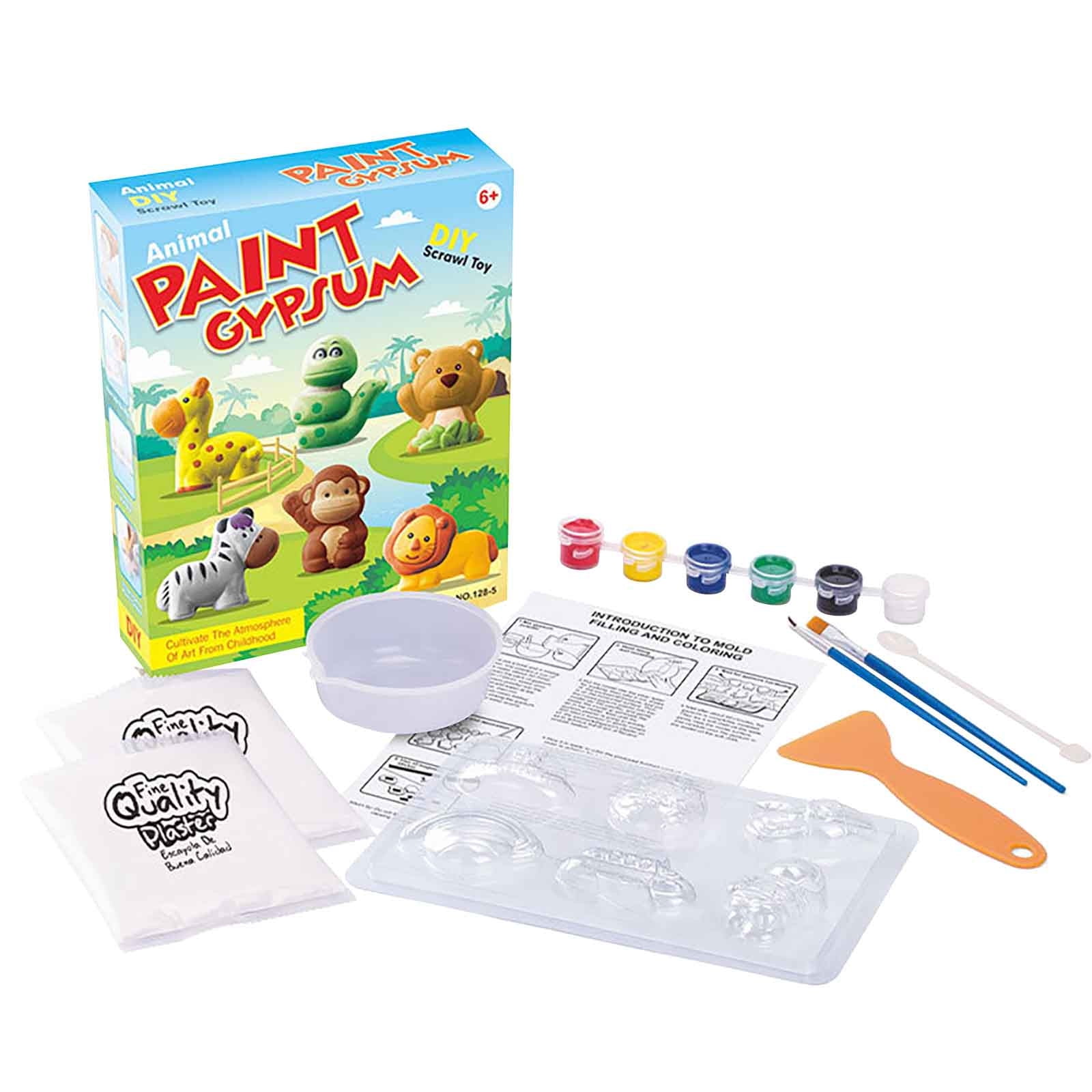 B Animal Shaped Plaster Painting Craft Kit For Kids Diy Art Activity ...