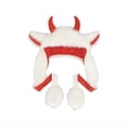 B Anime Animal Ear Hat Yak Plush Cute Beanie With Ears Outdoor Winter ...