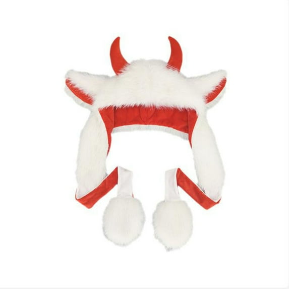 B Anime Animal Ear Hat Yak Plush Cute Beanie With Ears Outdoor Winter ...