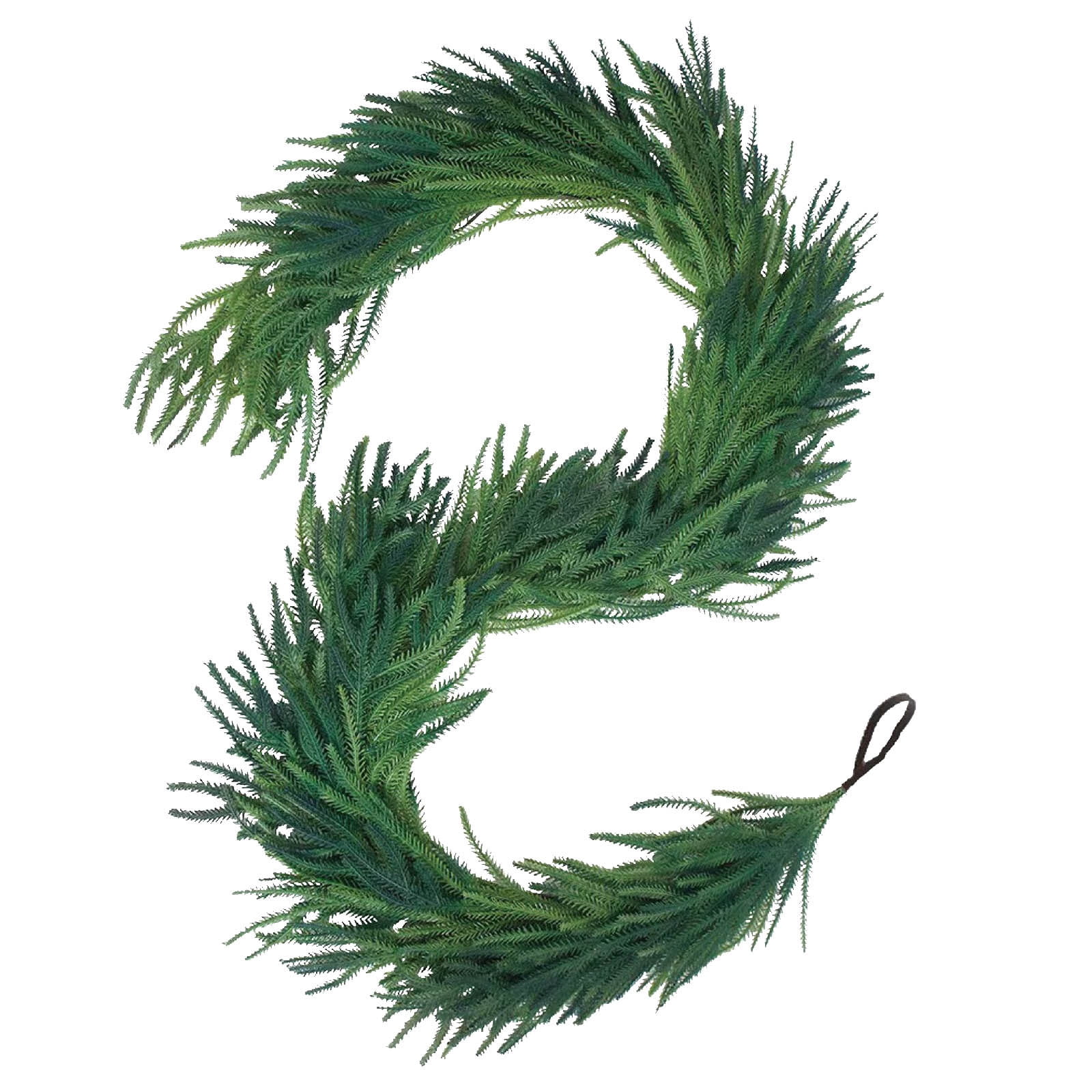 B Artificial Christmas Pine Garland Hanging Vines Door Decor Wreath ...