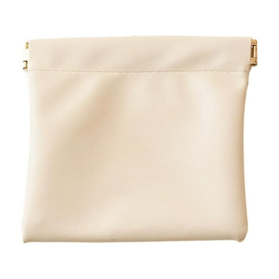 B Artificial Leather Cosmetic Bag Waterproof Portable No Zipper Auto ...